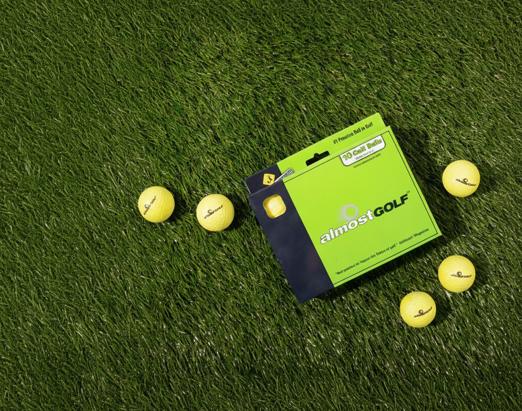 #1 Practice Golf Ball l Play Anywhere with almostGOLF